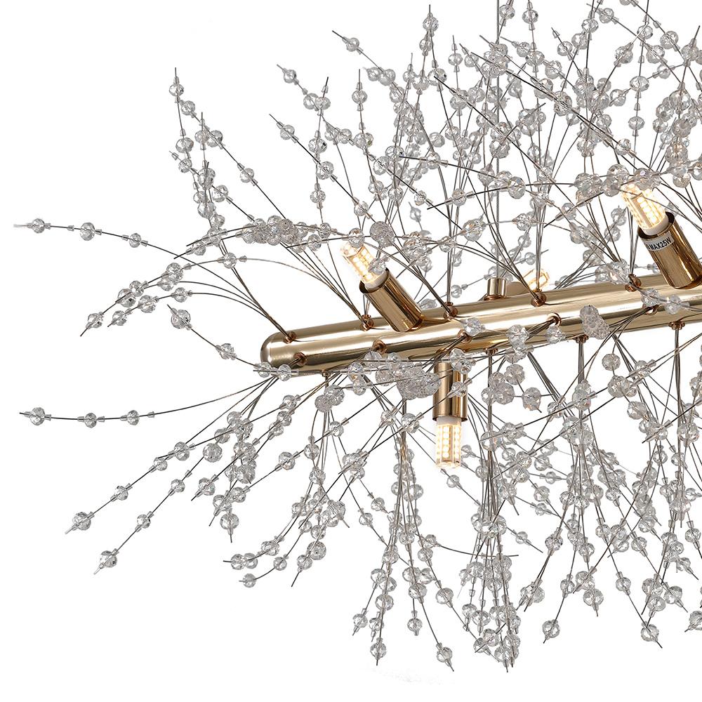 Dandelion Linear Crystal Branch Chandelier