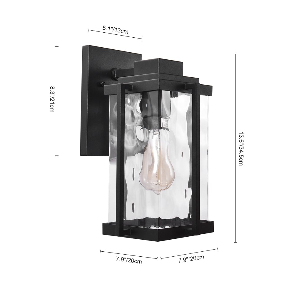 Rectangle Outdoor Lantern Wall Light