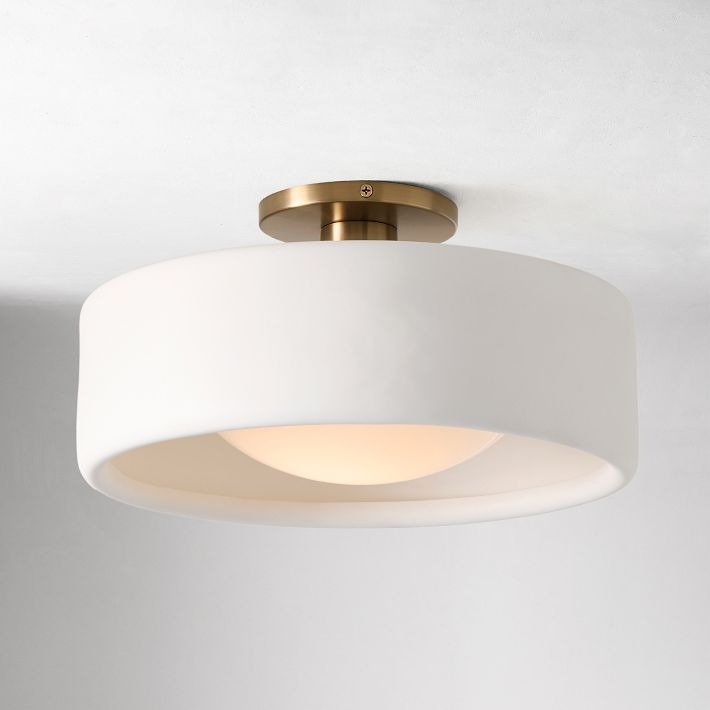 Cerova Round Ceramic Flush Mount Ceiling Light – modern minimalist ...